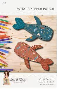 Whale Zipper Pouch – Threads of Time